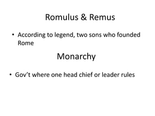 Rome Vocab Slideshow | PPT
