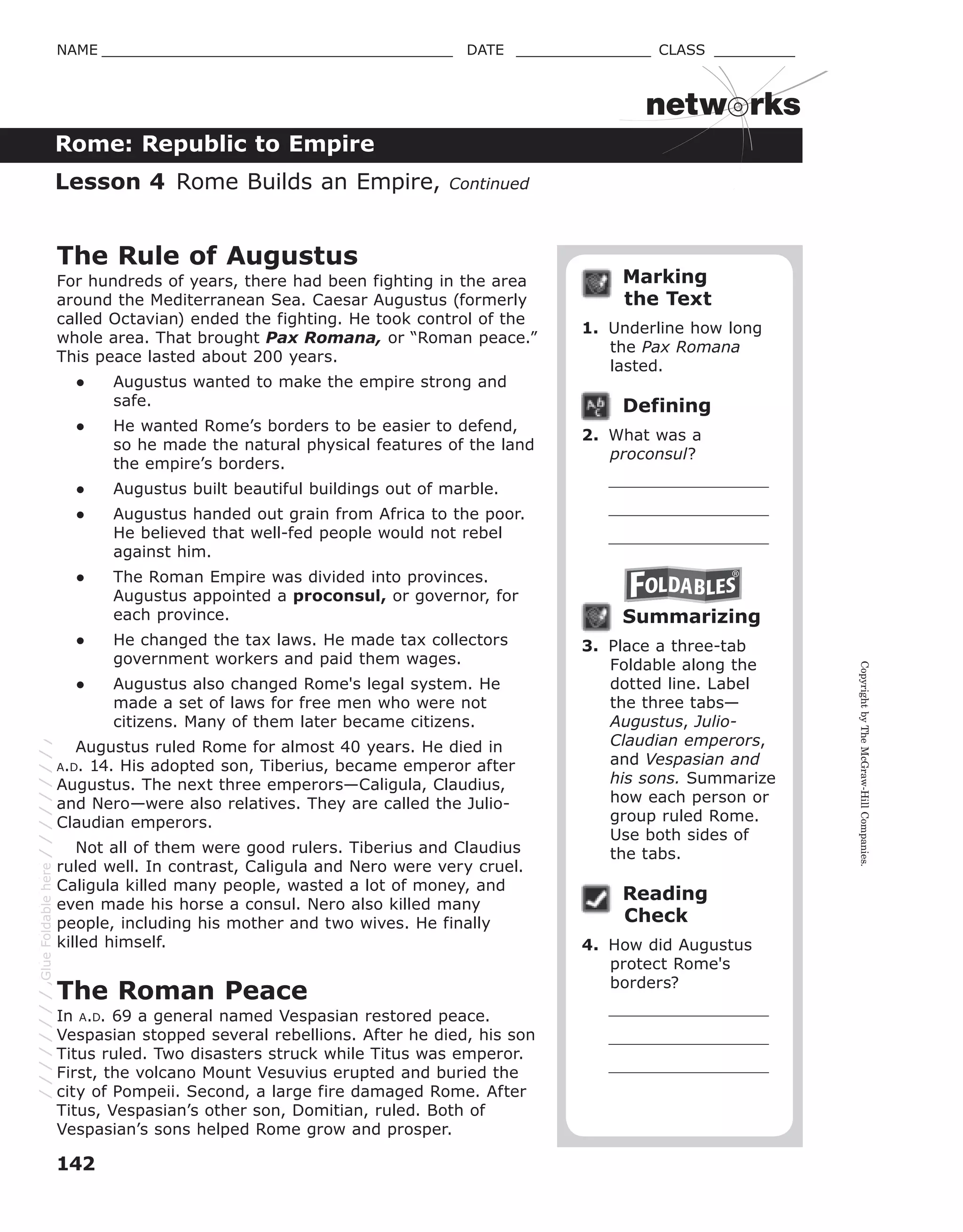 Rome workbook lessons 1 4 | PDF