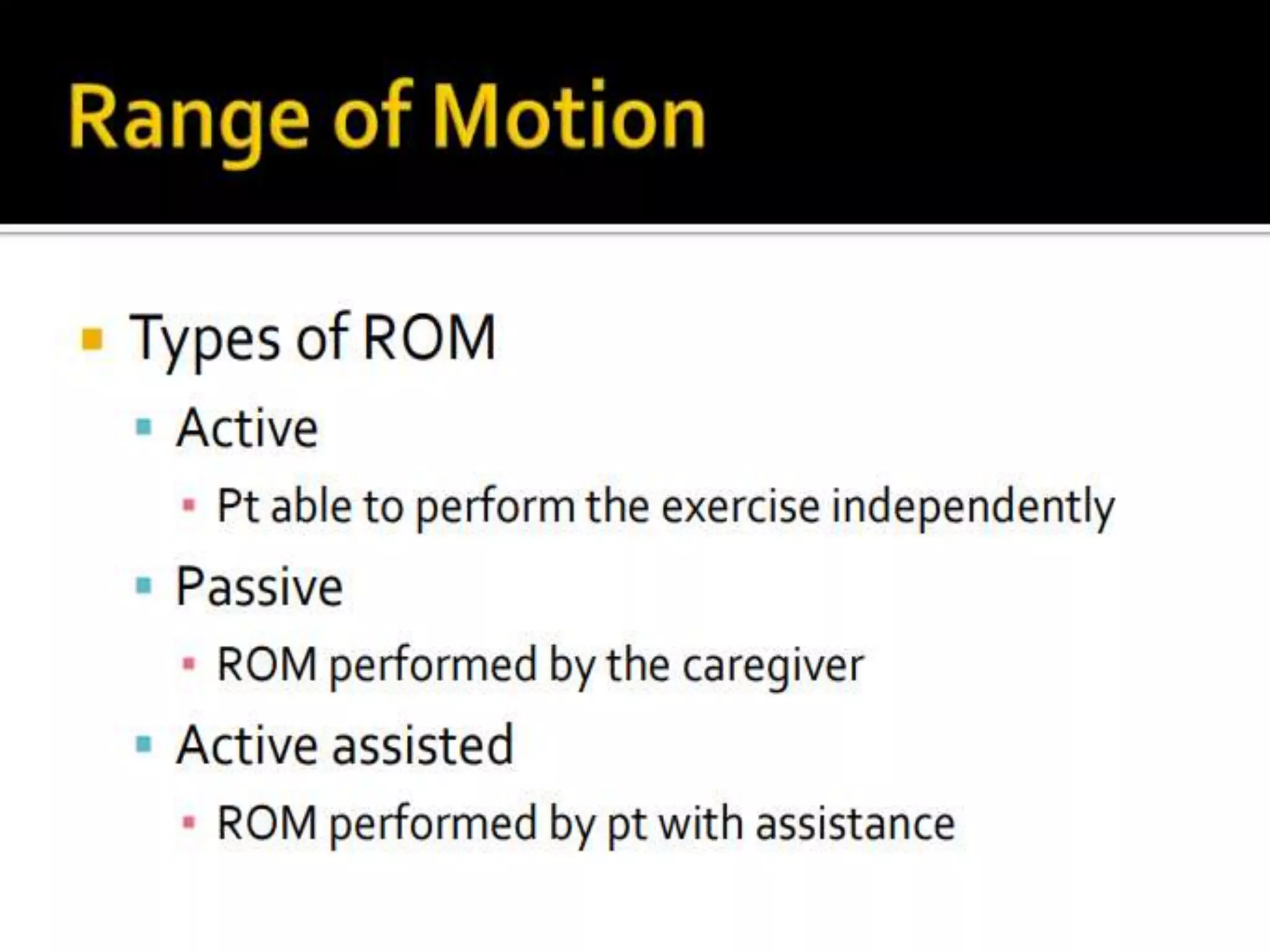 ROM Exercise | PPTX