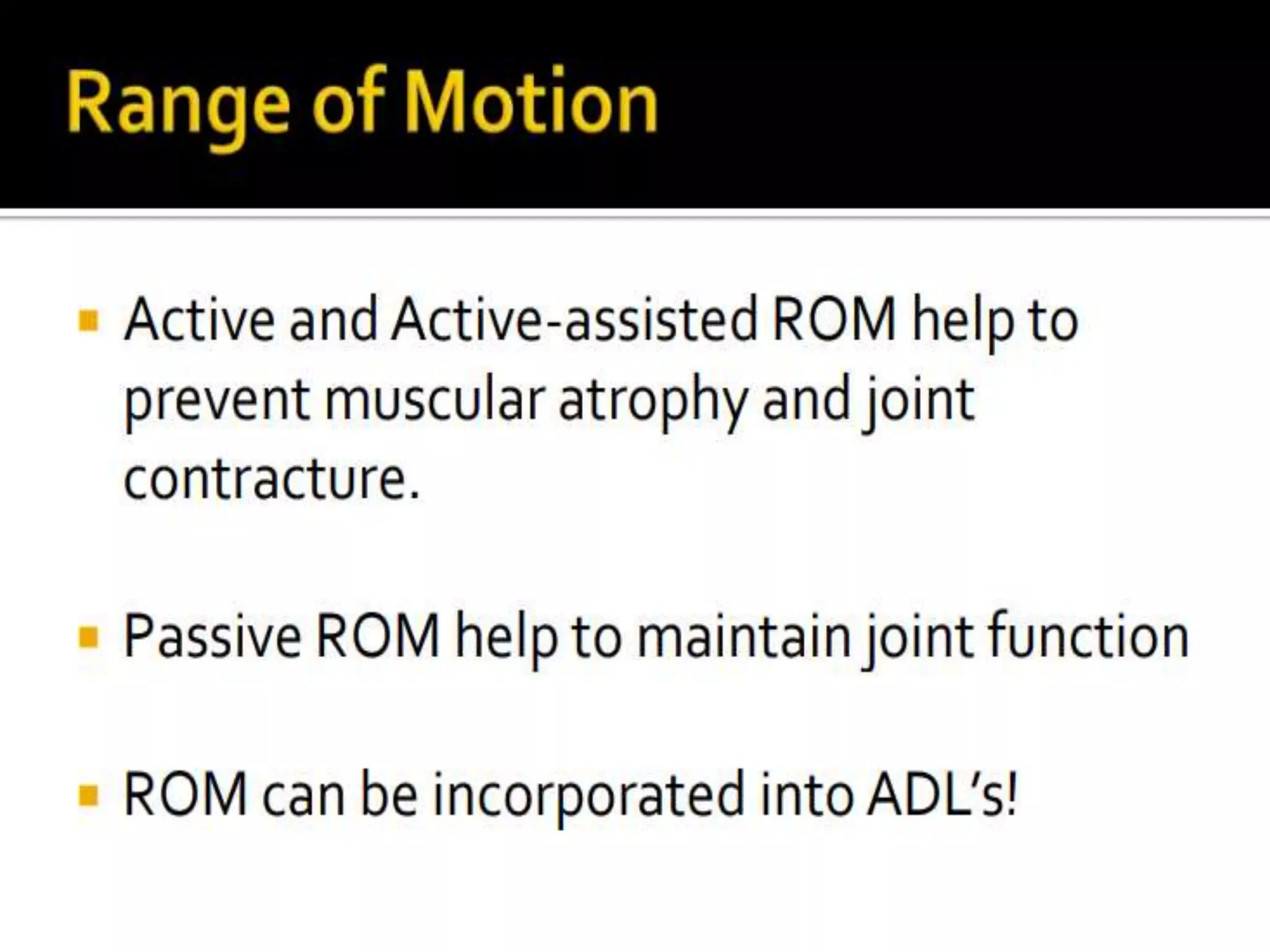 ROM Exercise | PPTX