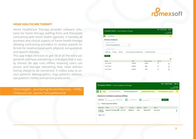 Romexsoft' projects | PPT