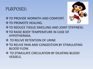 HOT APPLICATION PROCEDURE BSC NURSING | PPTX