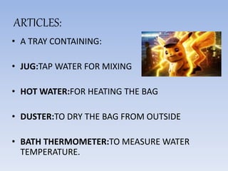 HOT APPLICATION PROCEDURE BSC NURSING | PPTX