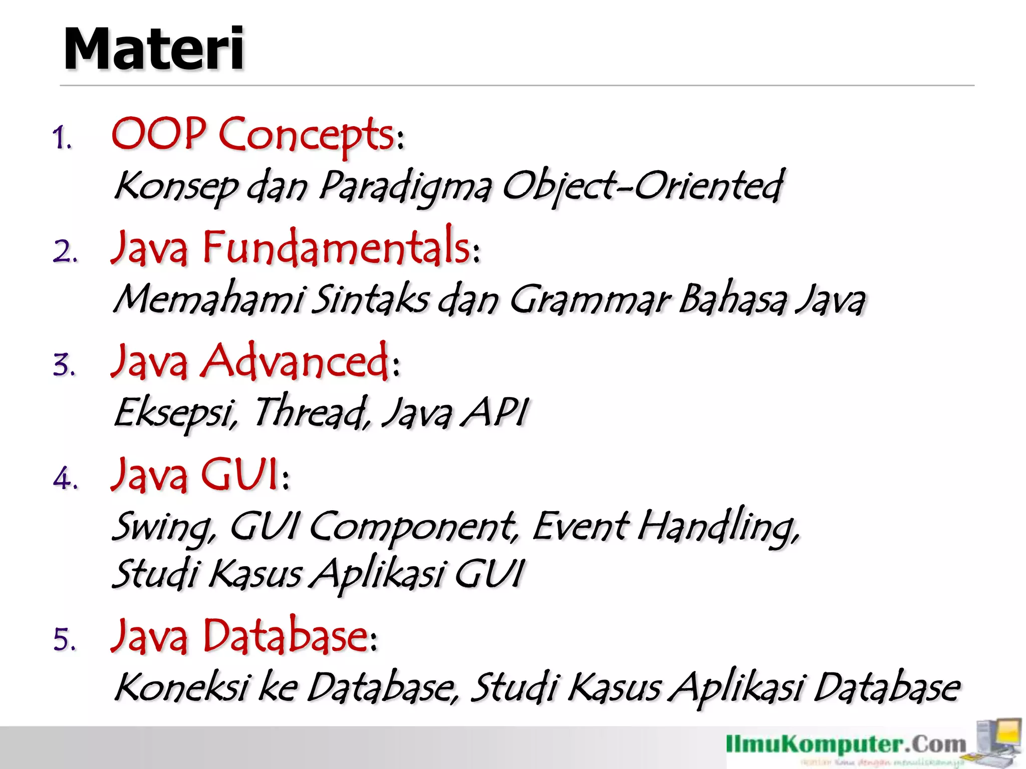 Romi oop-02-javafundamentals-29agustus2010 | PPT