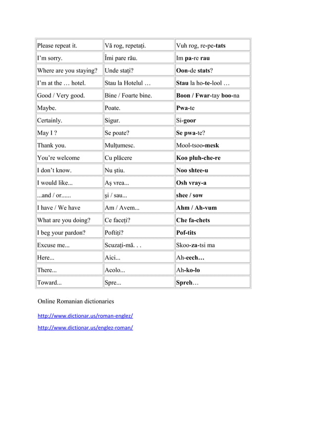 Learn Romanian Language | PDF