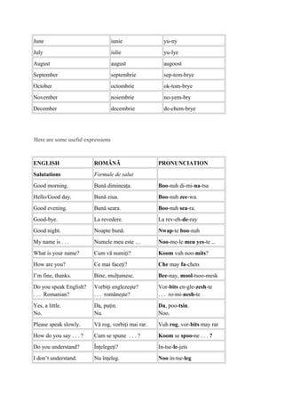 Romanian Language