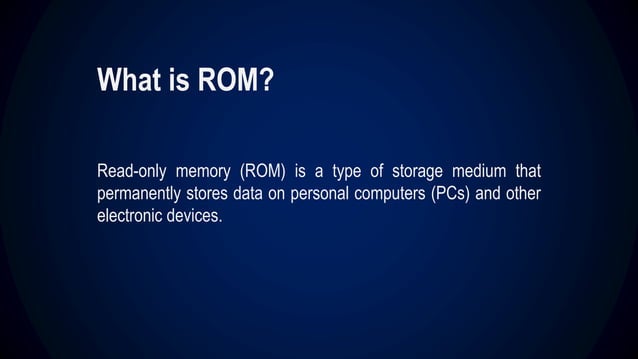 ROM (Read Only Memory) | PPTX