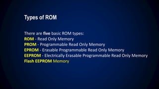 ROM (Read Only Memory) | PPTX