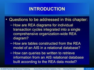 Implementing an REA Model in a Relational Database (Chapter 16:) | PPT