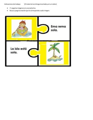 Rompecabezas para formar frases y oraciones | DOCX