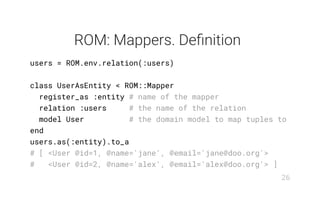 Rom - Ruby Object Mapper | PDF | Databases | Computer Software and Applications