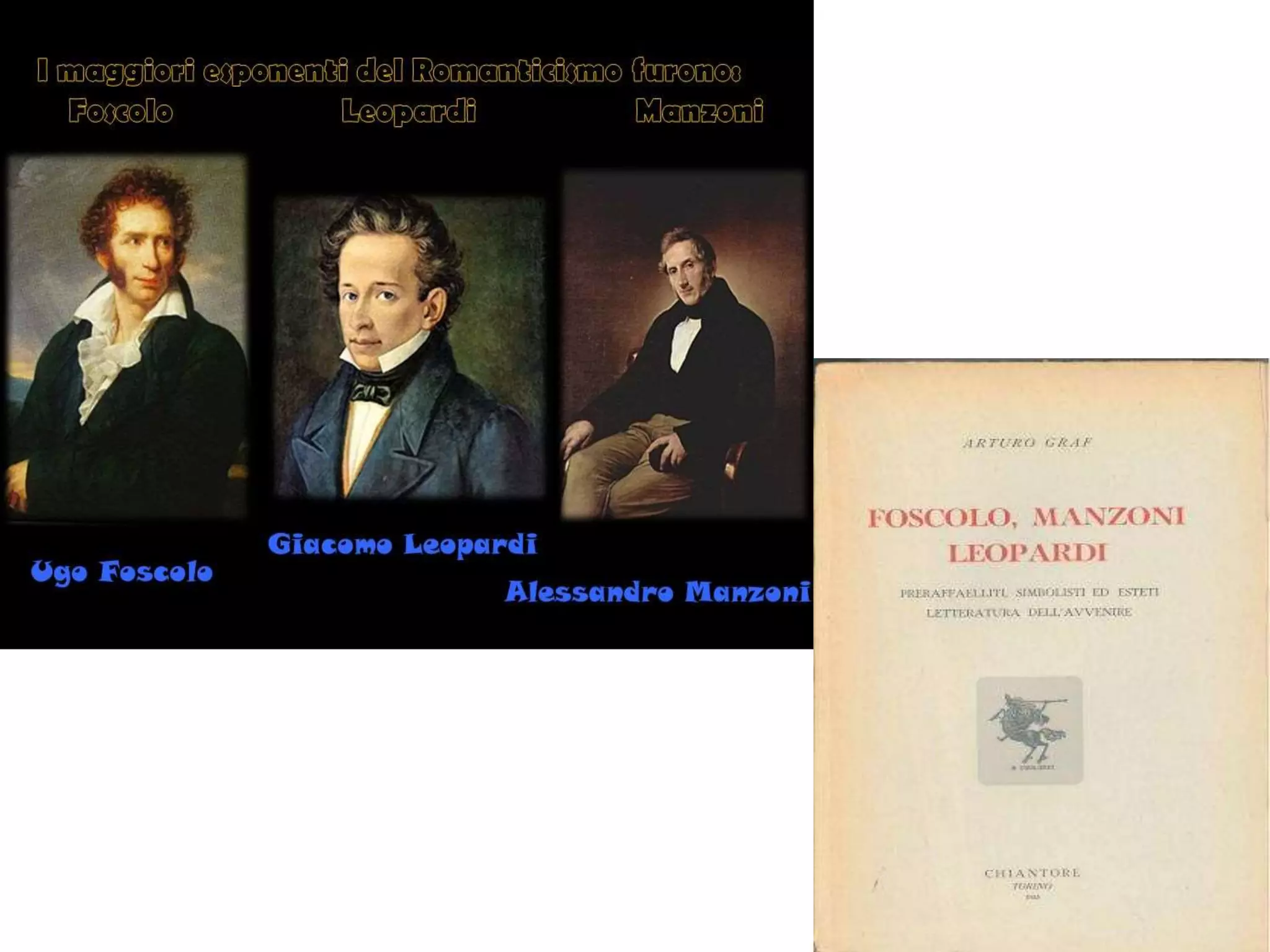 Il Romanticismo in Foscolo, Leopardi, Manzoni | PPTX
