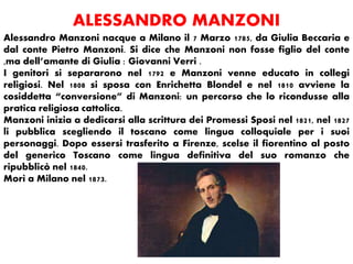 Il Romanticismo in Foscolo, Leopardi, Manzoni | PPTX