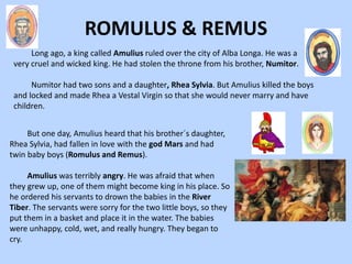Romulus and remus | PPTX
