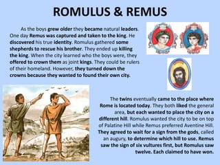Romulus and remus | PPTX | Celebrity Families | Pop Culture