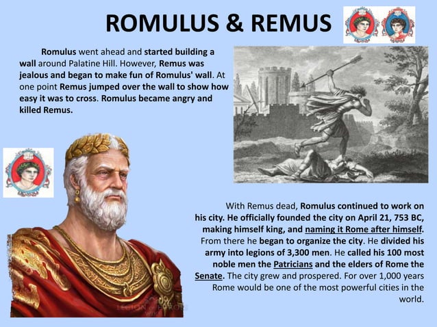 Romulus and remus | PPTX | Celebrity Families | Pop Culture