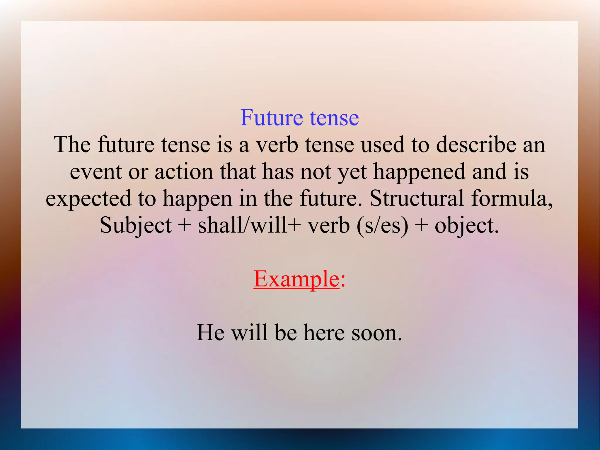 What is tense? | Types of tenses | PDF