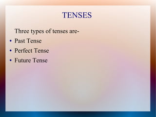 What is tense? | Types of tenses | PDF