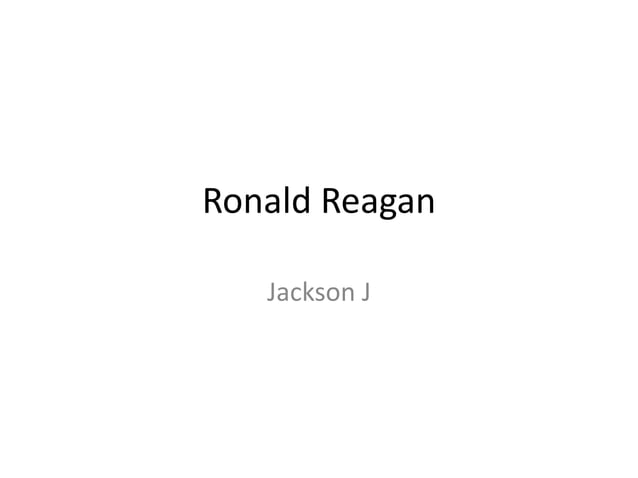 Ronald reagan | PPTX