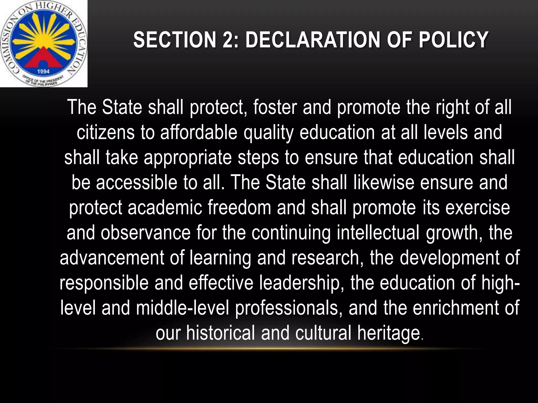 R.A. NO. 7722 | PPTX