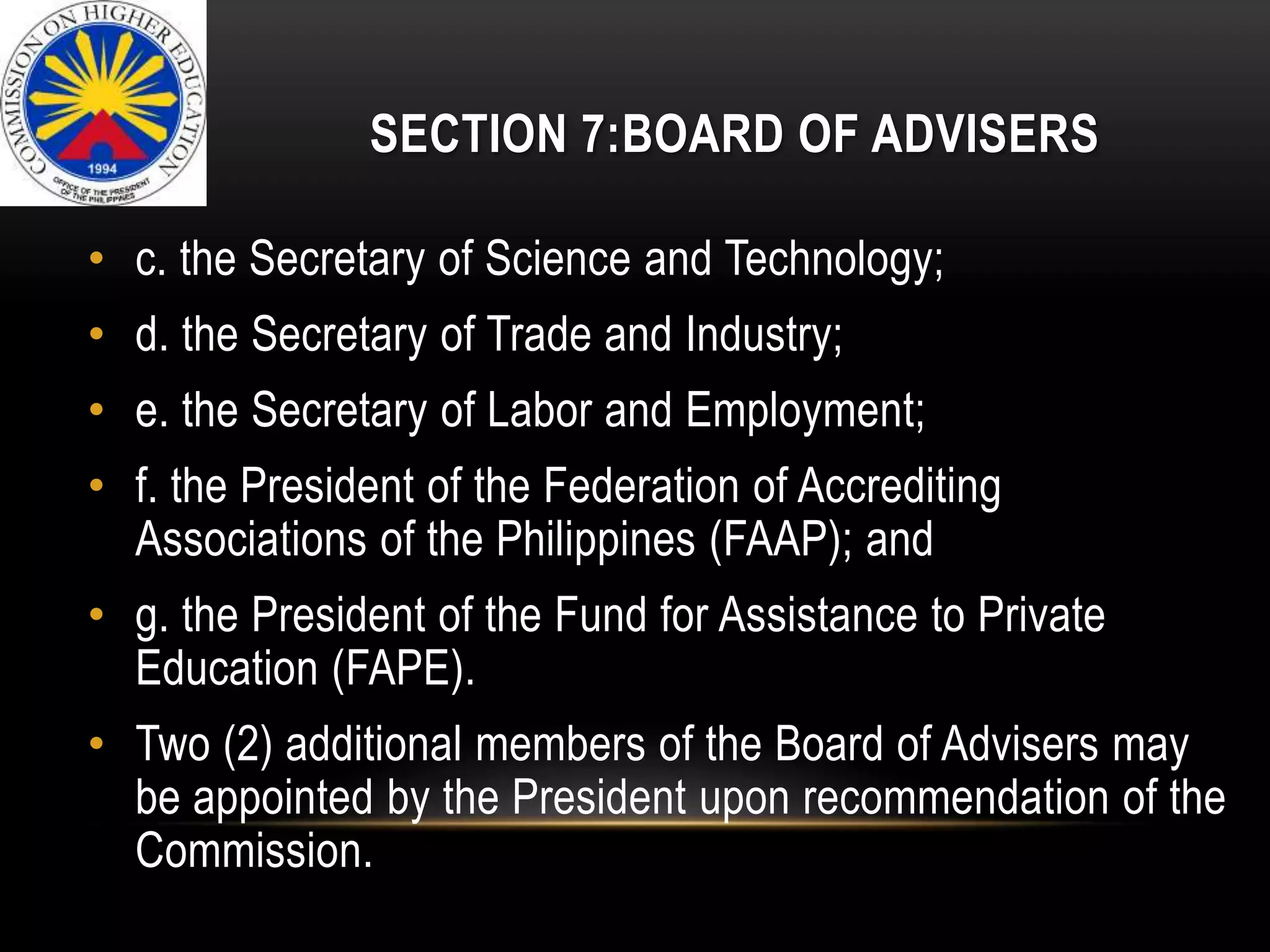 R.A. NO. 7722 | PPTX