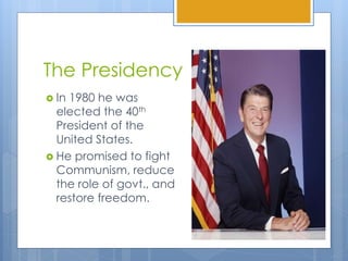 Ronald reagan biography | PPTX