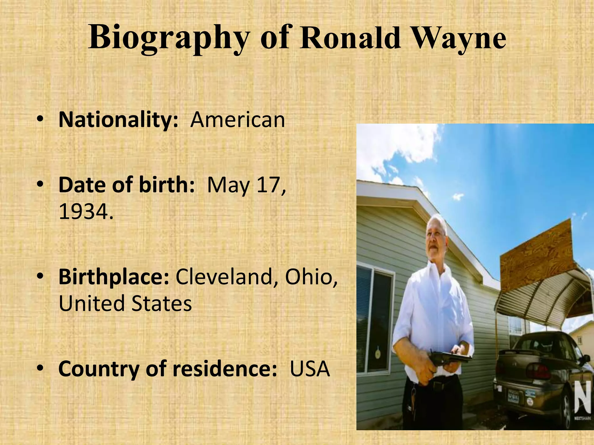 Ronald wayne | PPT