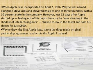 Ronald wayne | PPTX