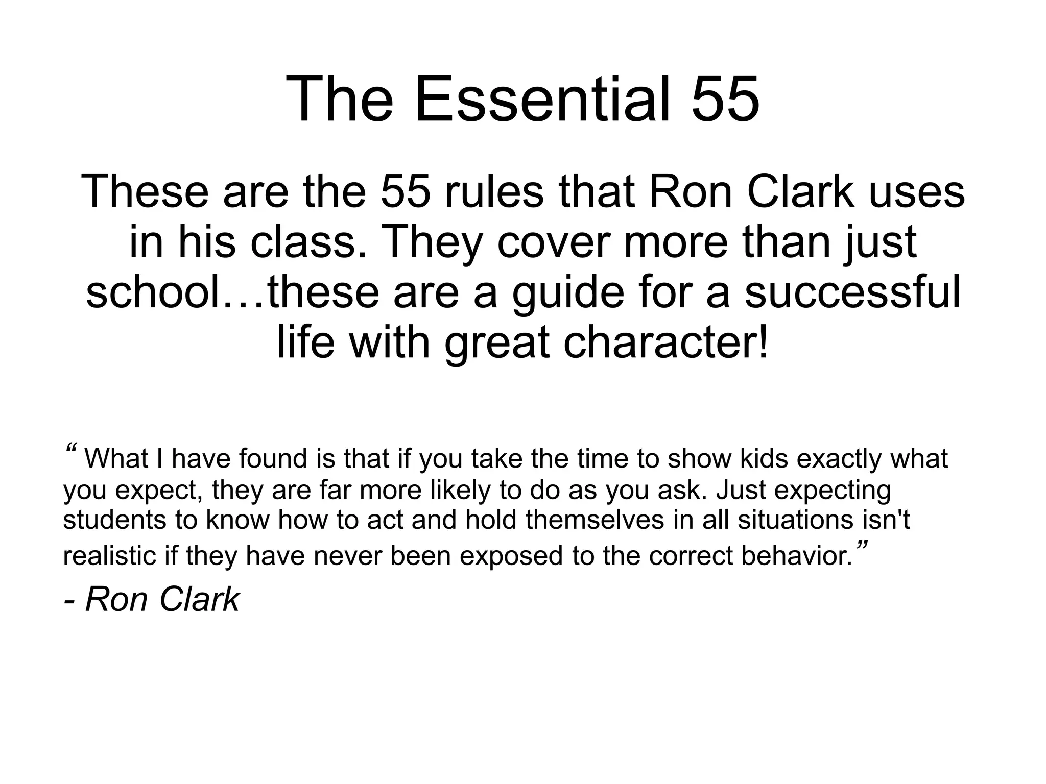 Ron Clark Powerpoint | PPTX