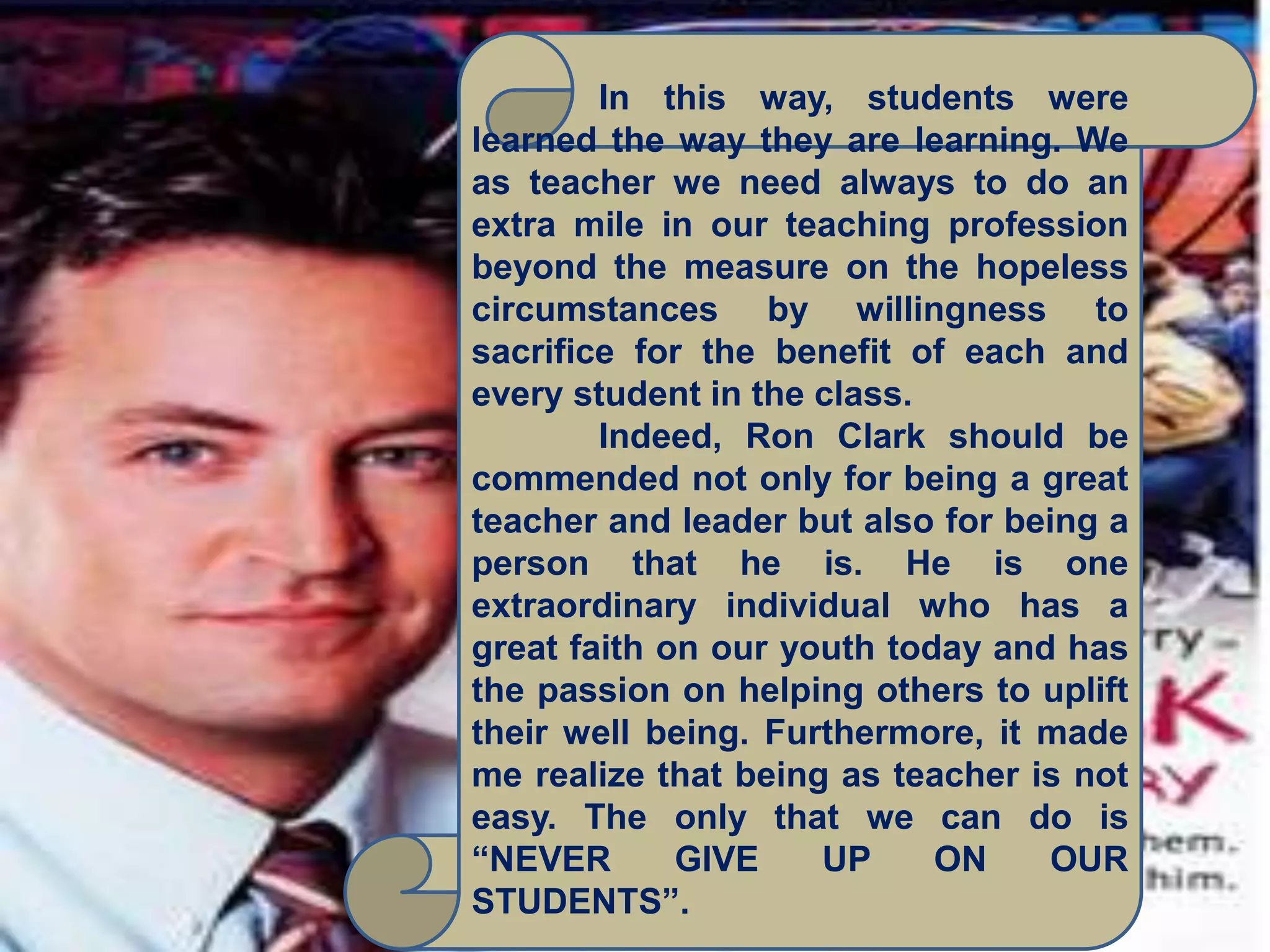 Ron clark story Movie Review | PPTX