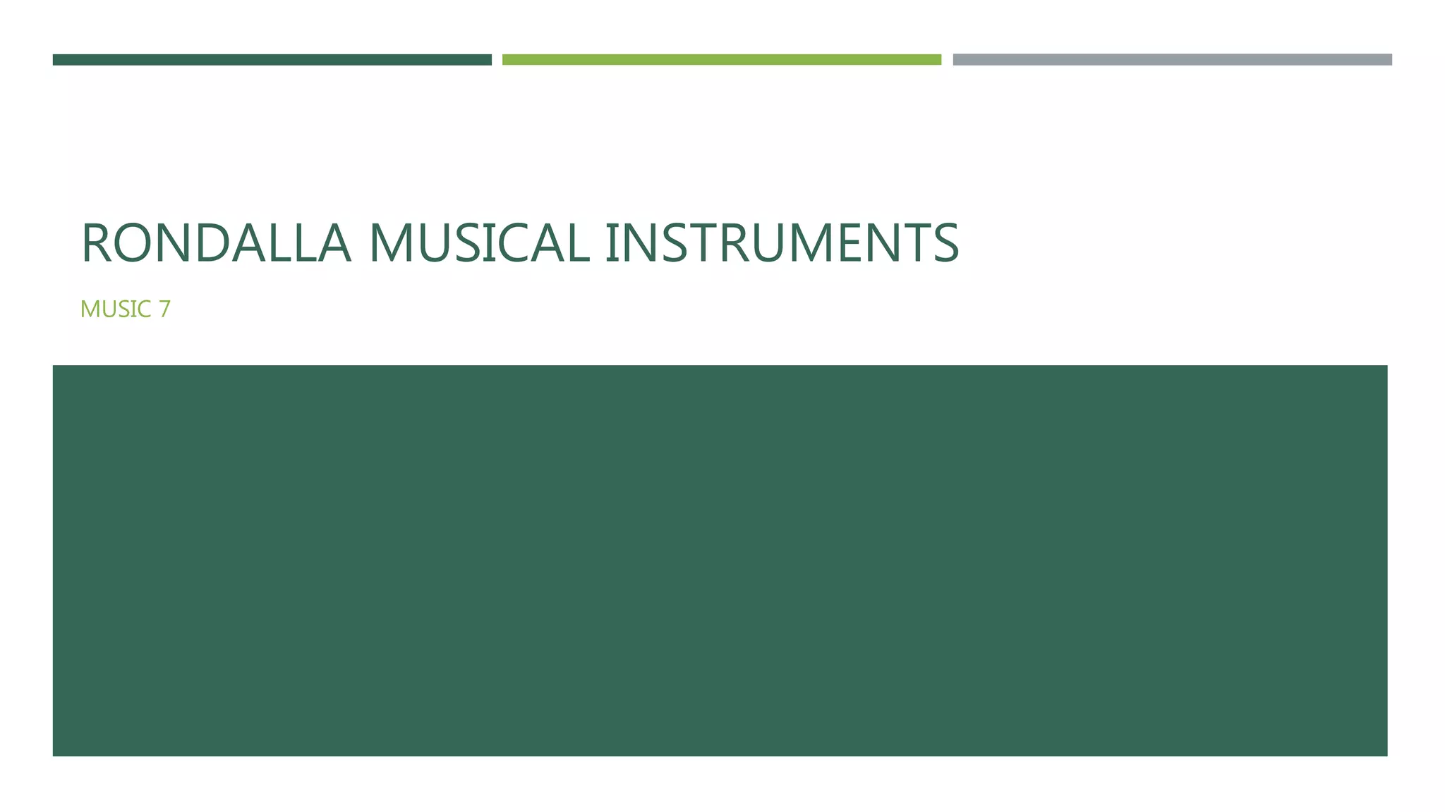 Rondalla Musical Instruments | PPTX