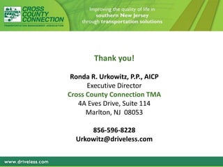 NJ Future Redevelopment Forum 2020 - Urkowitz | PPT