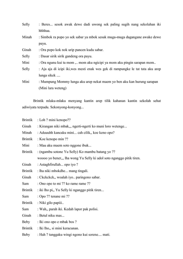 Drama bahasa jawa | PDF