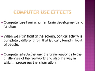 RO Negative Effects of Computer Games | PPTX