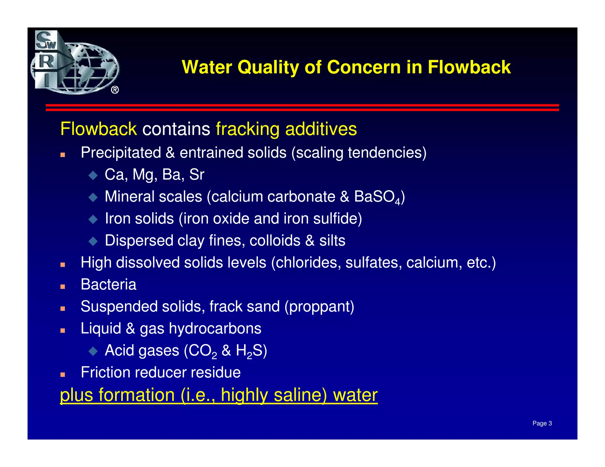 Water Considerations and Hydraulic Fracturing, Ron Green