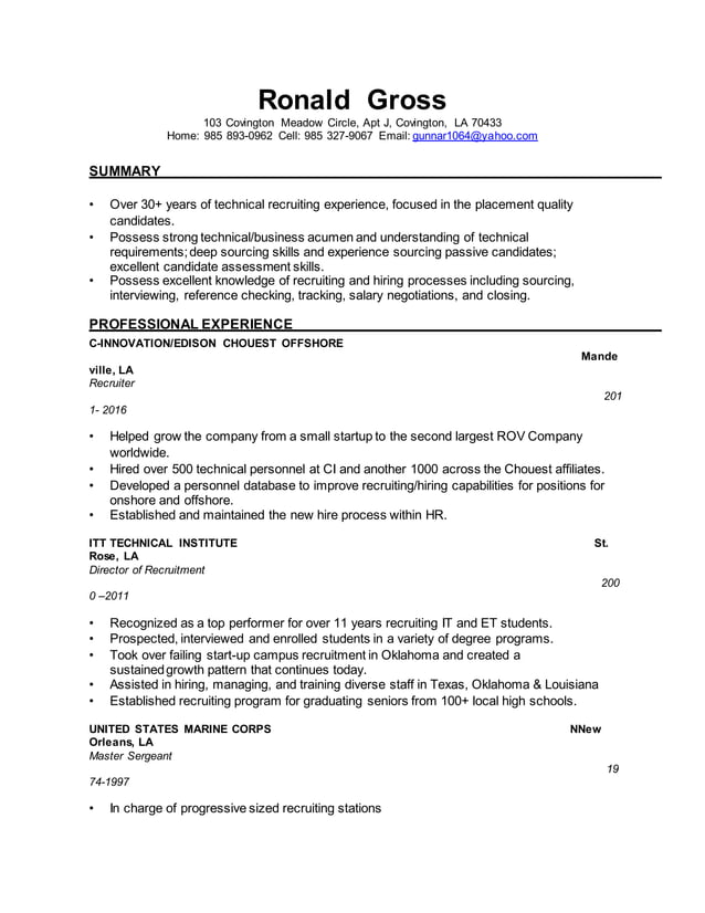 Ron grossresume | PDF