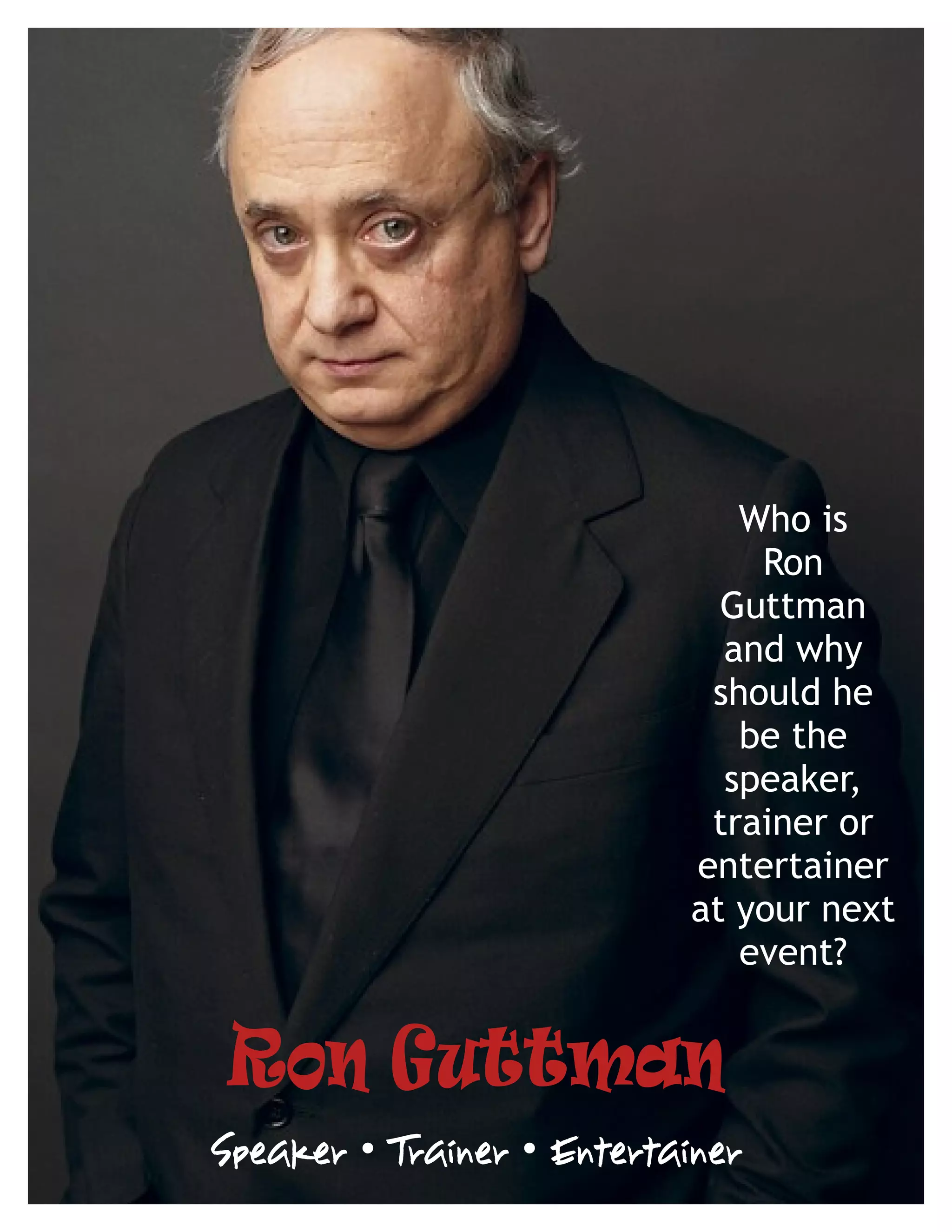 Ron Guttman Speaker Profile | PDF
