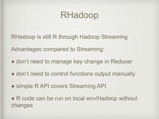 R on Hadoop | PPT