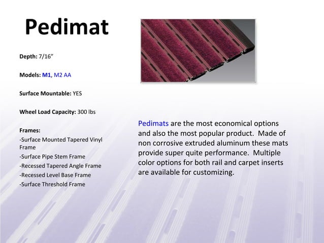 Ronick Matting Systems | PPT