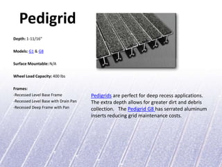 Ronick Matting Systems - pedimat, peditred, pedigrid, gridline g6 | PPT