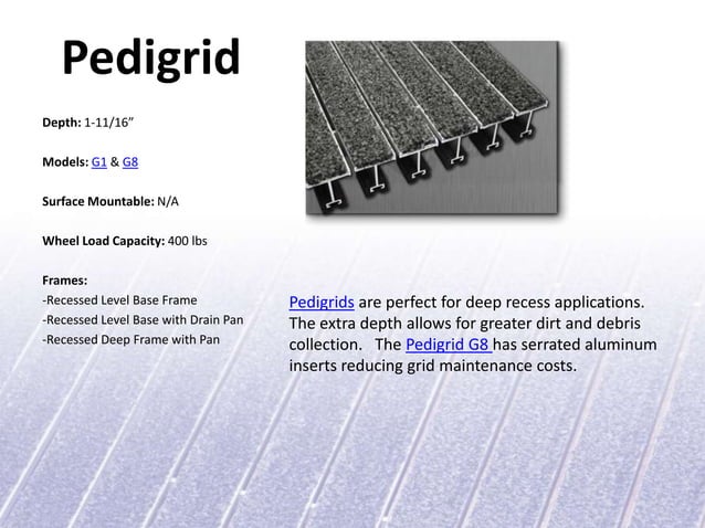 Ronick Matting Systems - pedimat, peditred, pedigrid, gridline g6 | PPT