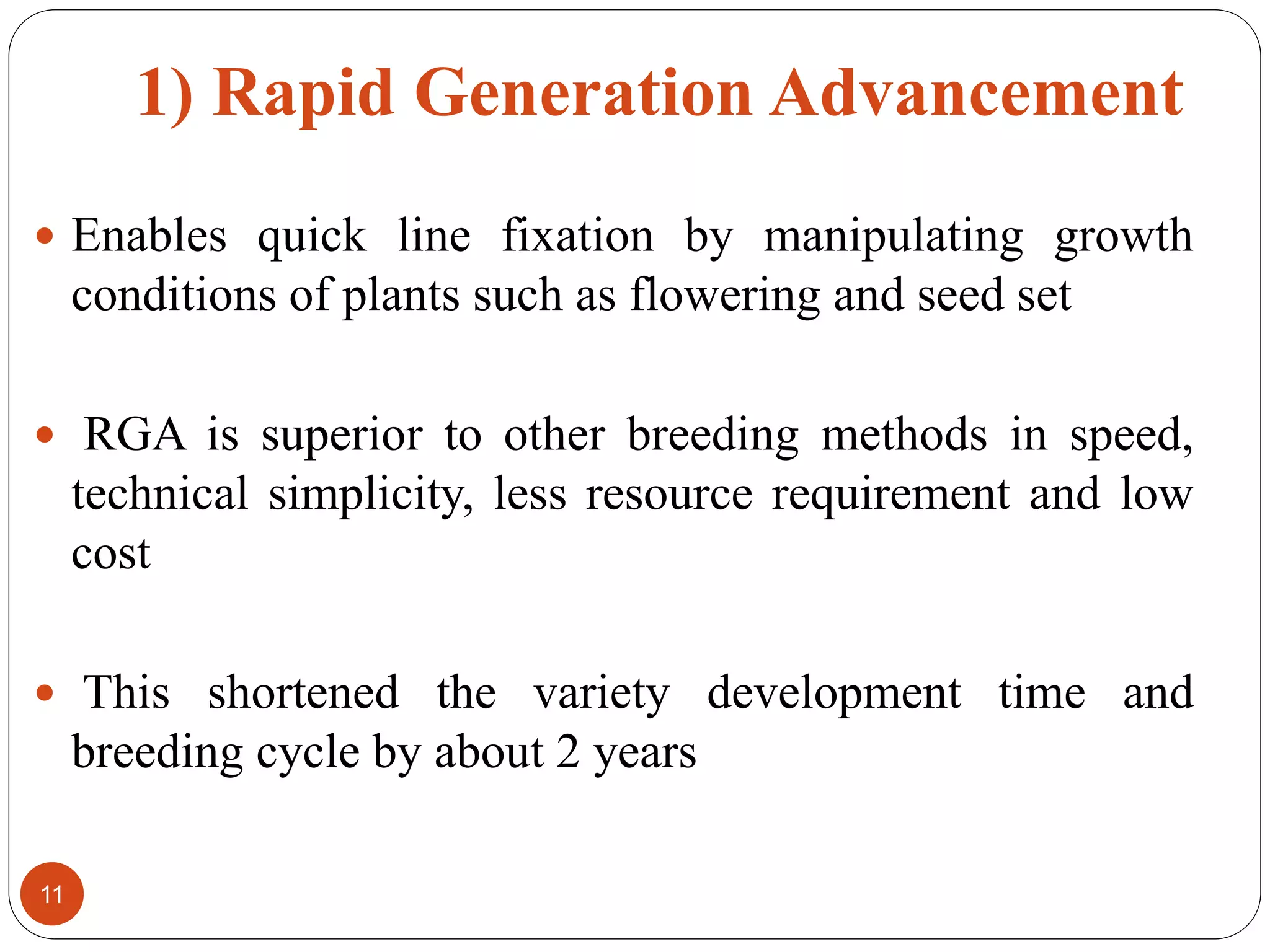 SPEED BREEDING AND ITS IMPLICATIONS IN CROP IMPROVEMENT | PPTX