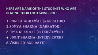 topic candidate interview etiquette which may relate to you | PPT