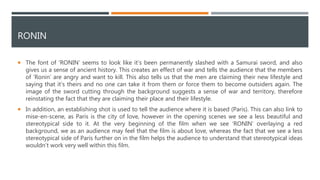 Ronin | PPTX | Movies | Entertainment