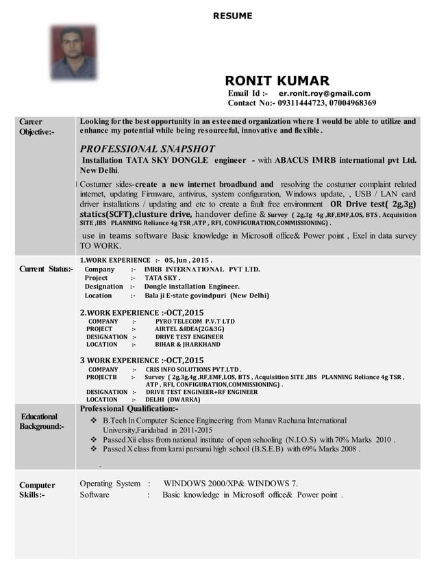 Ronit resume | DOCX