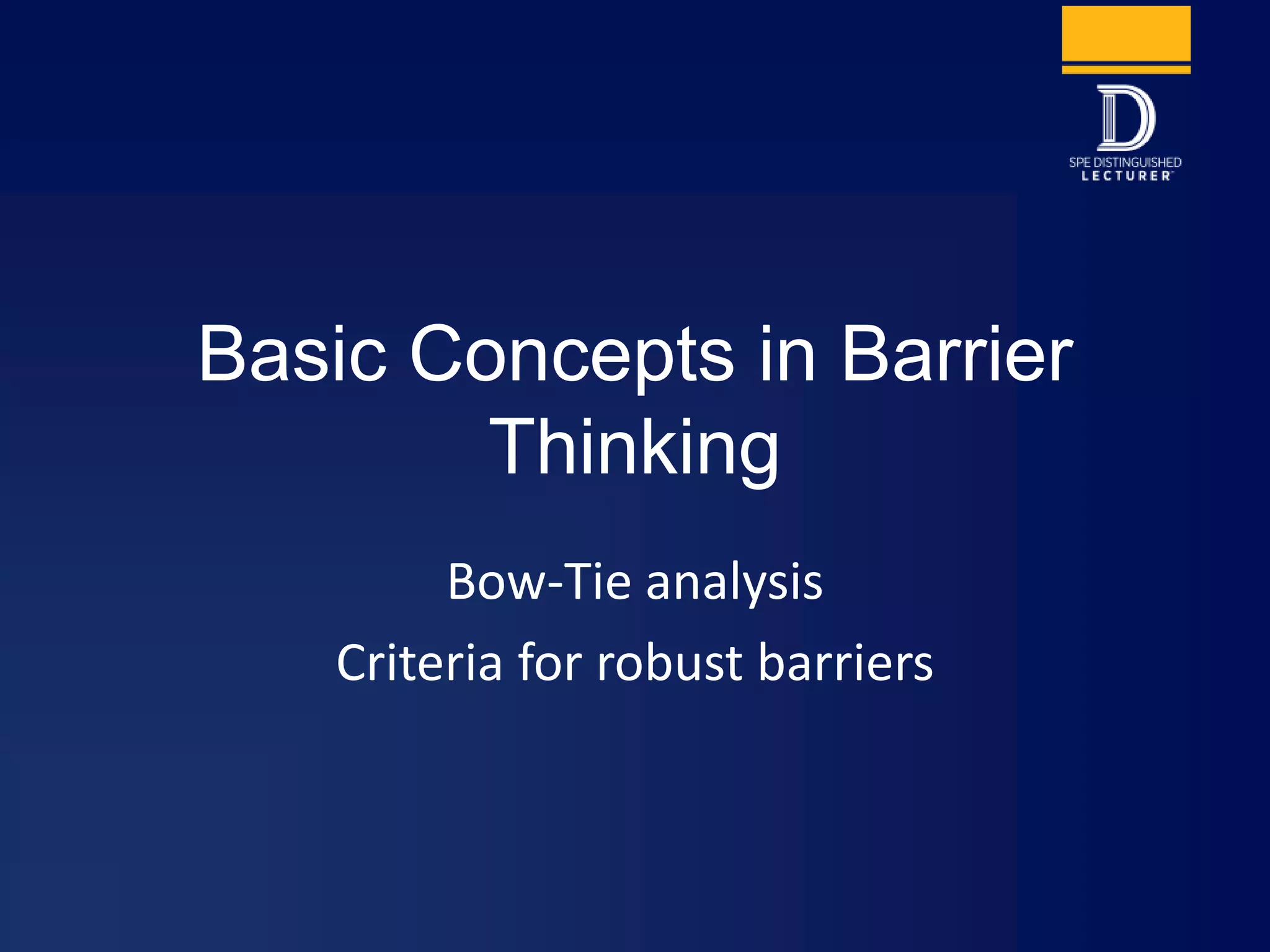 Human Factors in Barrier Thinking | PPTX