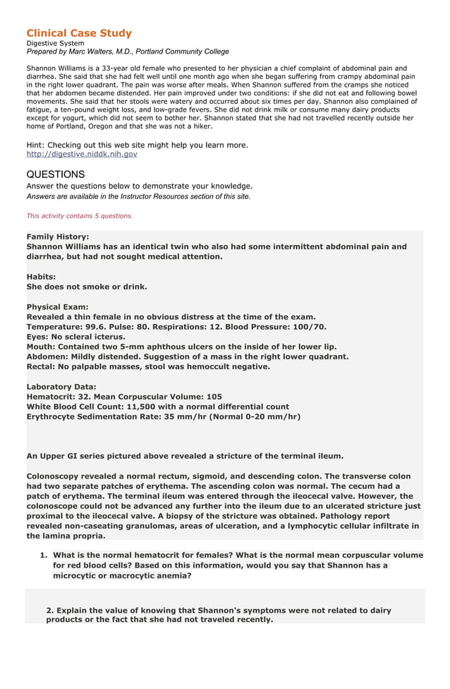 Ronnie clinical case study | PDF