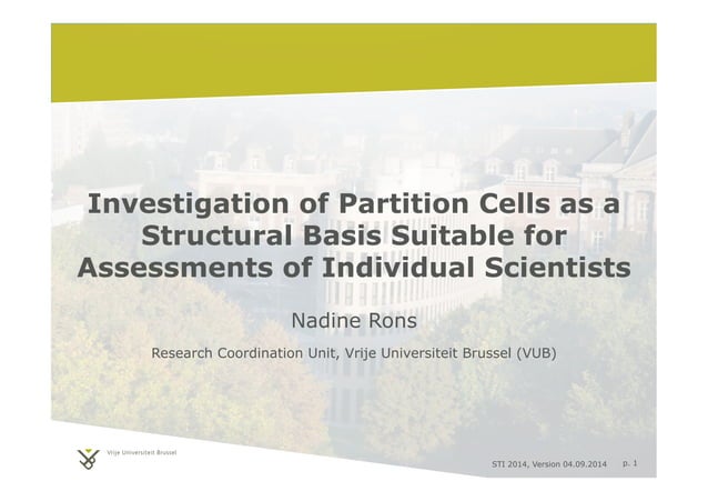 Investigation of Partition Cells as a Structural Basis Suitable for ...