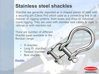 Industrial Hardware Products | Ronstan Industrial | PPTX