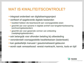 Kwaliteitscontrole bij digitalisering van kranten en tekstaffiches ...